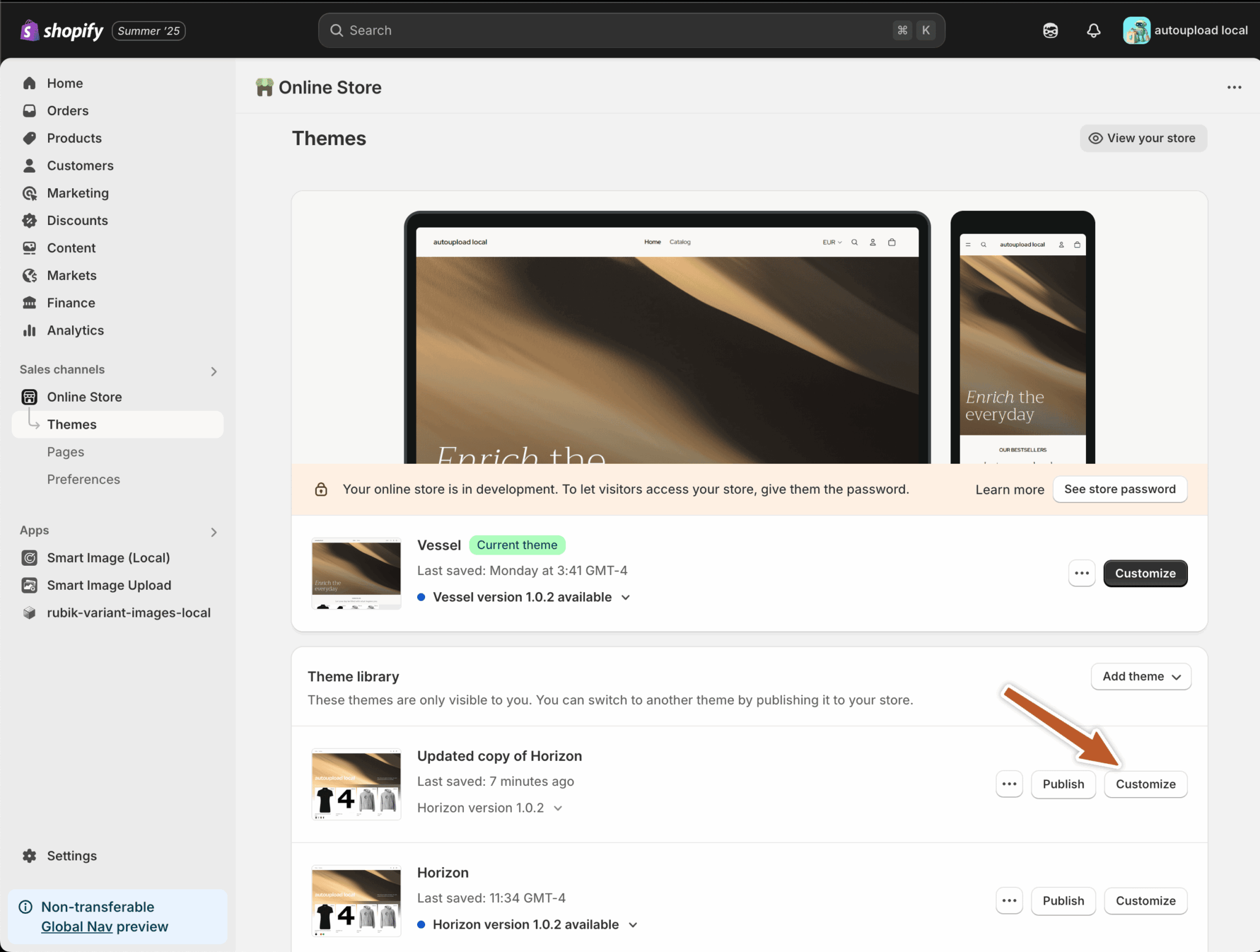 Show variant images as swatches in Horizon theme on Shopify without app - Craftshift